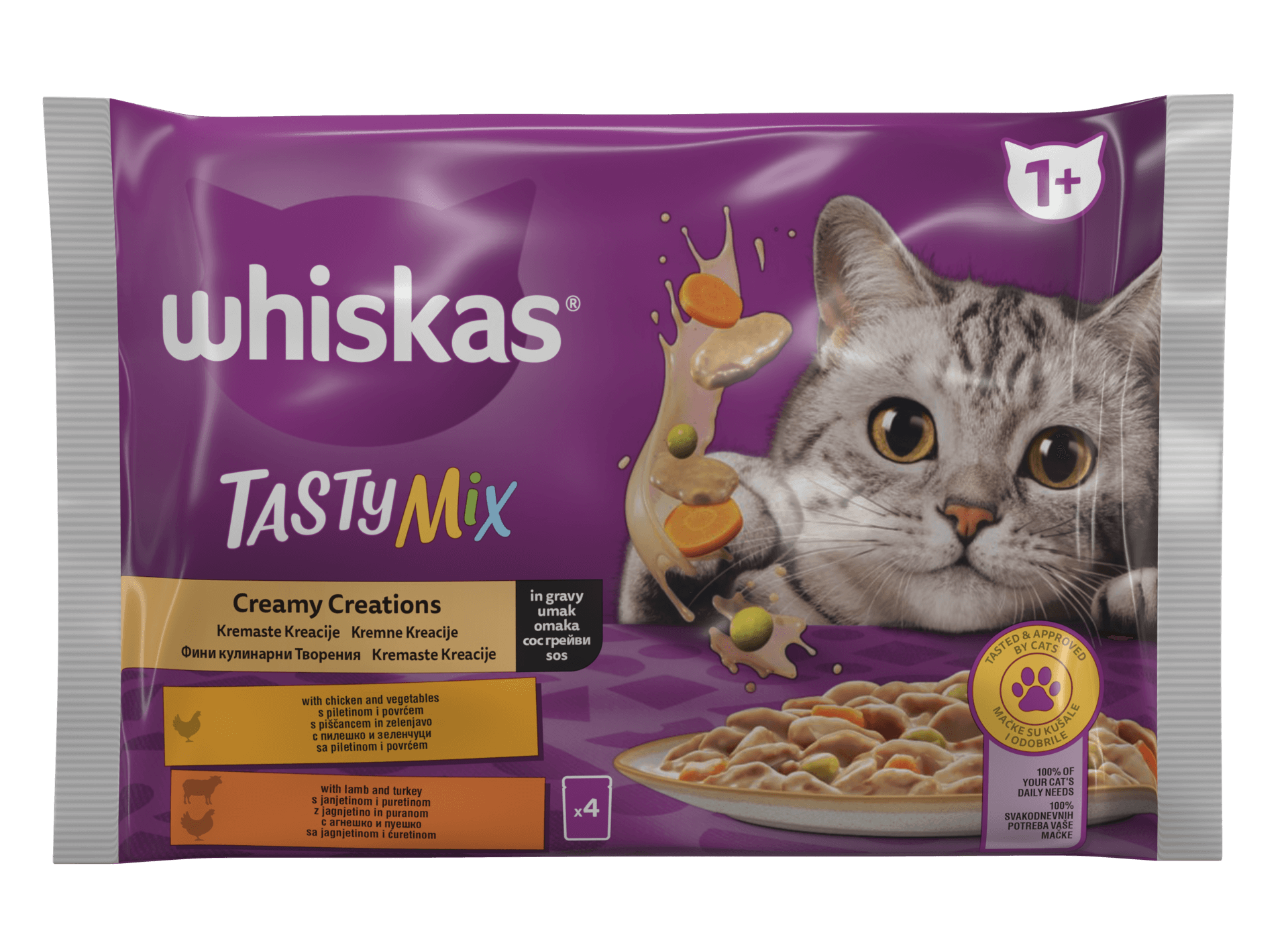 Whiskas Tasty Mix vrečke KREMNE KREACIJE 4 x 85g